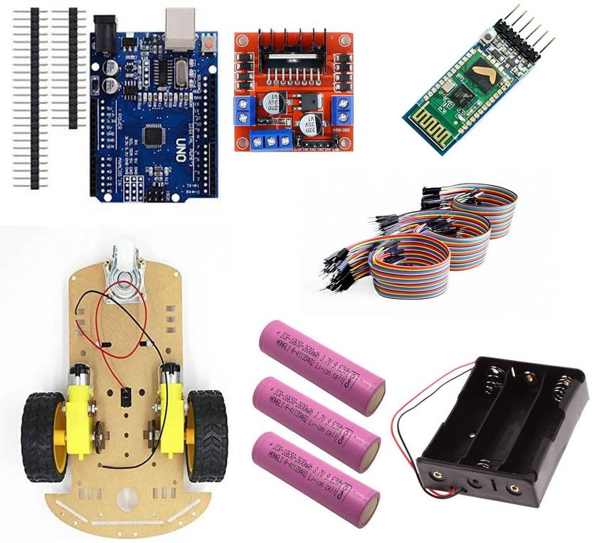 Electrobot DIY Smart Robot Car with Arduino Uno, HC-05 Bluetooth, L298N ...