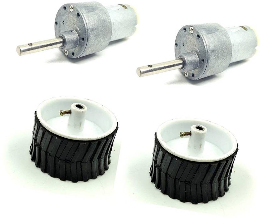 INVENTO 2pcs 12v 10 Kg-cm 10RPM Side Shaft Torque Geared DC Motor with ...