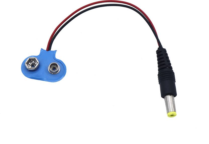 Electronic Spices 9V battery clip connector with 3.5mm pin jack ...