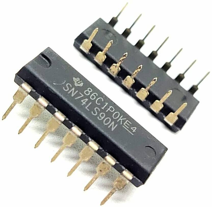 INVENTO 2Pcs SN74LS90N 7490 IC Logic IC Decade/Binary Counter, LS ...