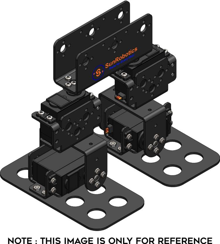 SunRobotics 4DOF Biped Humanoid Robot Chassis DIY Kit with Metal Geared ...