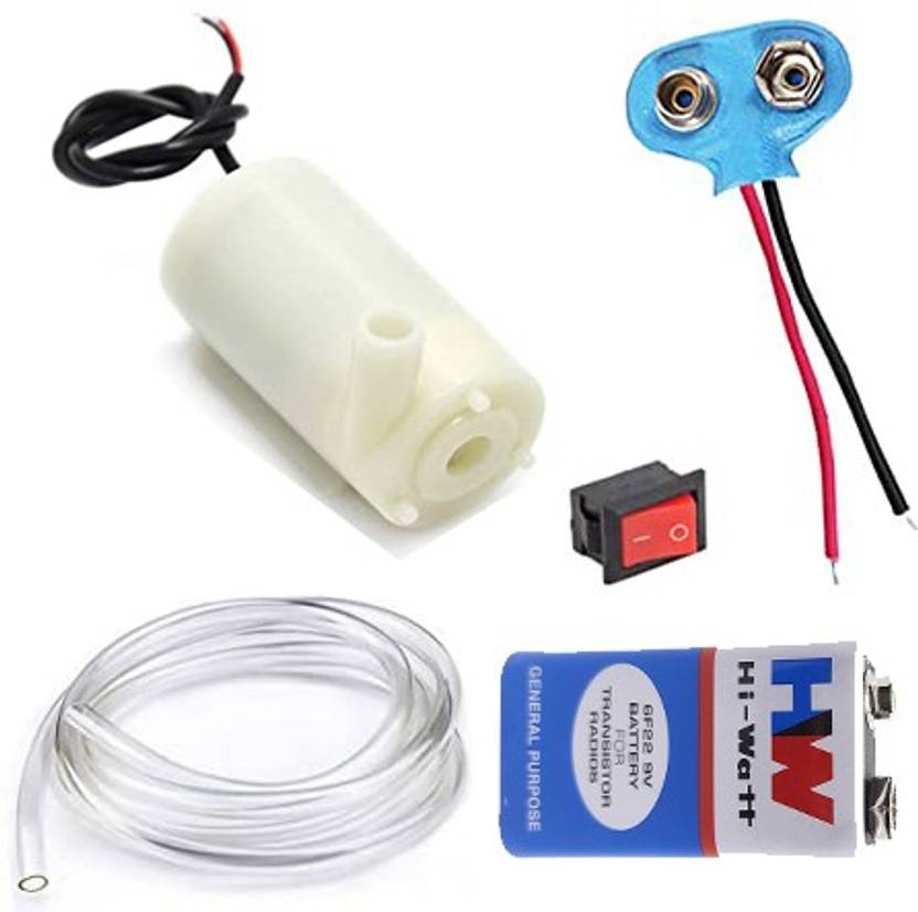 TZZOT Science Project Kit Dc Mini Water Pump With Pipe / 9v Battery for ...