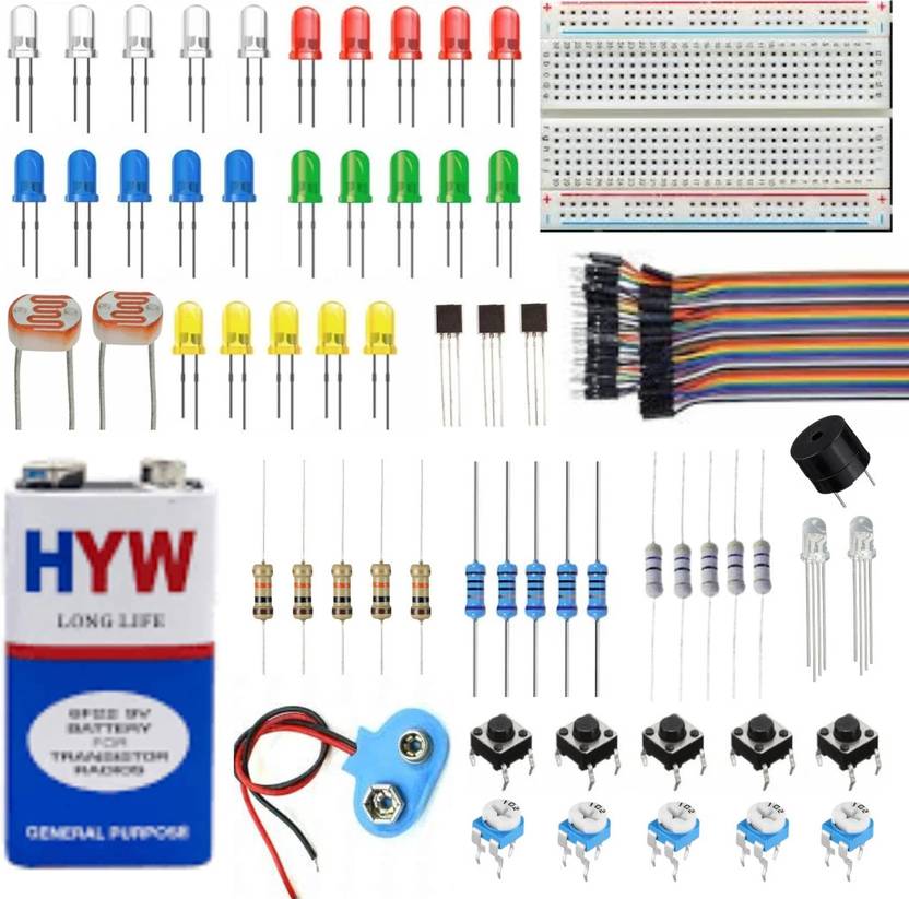 ROBO Breadboard Electronics Starter kit with Online Guide with 15 ...