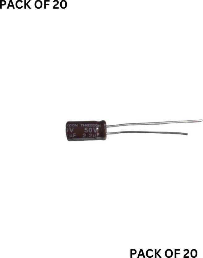 MAG BEE 2.2uf 16 V Electrolytic Capacitor 2.2 Micro Farad 50 Volt, Pack ...
