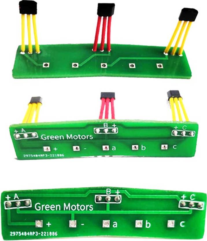 Green Motors Hall Sensor PCB for 120 Degree Phase Angle BLDC Hub Motor ...
