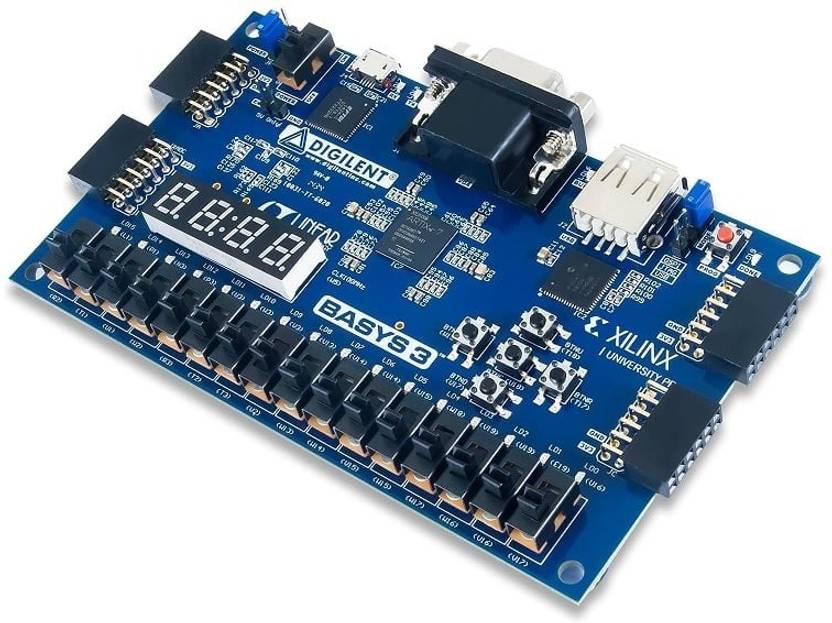 TES-EV Digilent Basys 3 Artix-7 FPGA Trainer Board Electronic ...