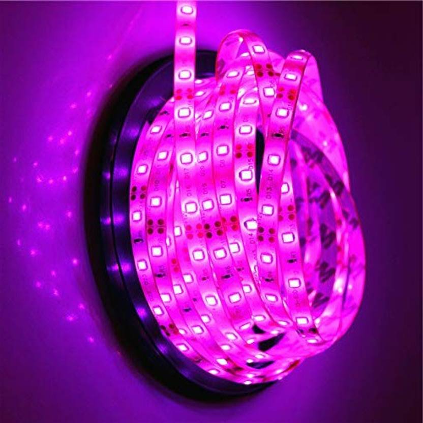 INVENTO 5mtr SMD 2835 Purple 12V DC 38W LED Strip Flexible 3M Tape ...