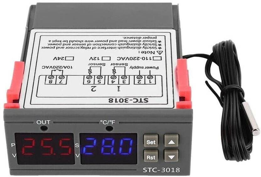 amiciSmart AC220V Digital Thermostat,STC-3018 Temperature Regulating ...