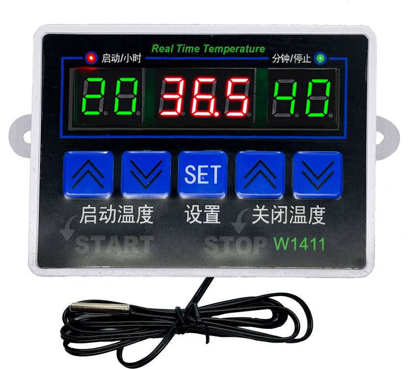 amiciSmart AC 220V Digital Display Temperature Controller Thermostat (XH-W1411) Temperature ...