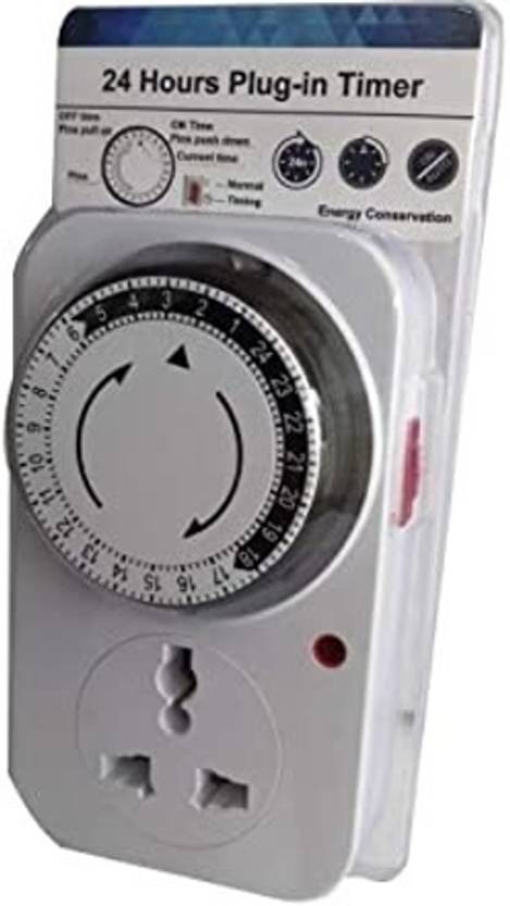 Blackt Electrotech 24 hrs 240 Volt Mechanical Timer Socket Programmable Electronic Timer Switch ...