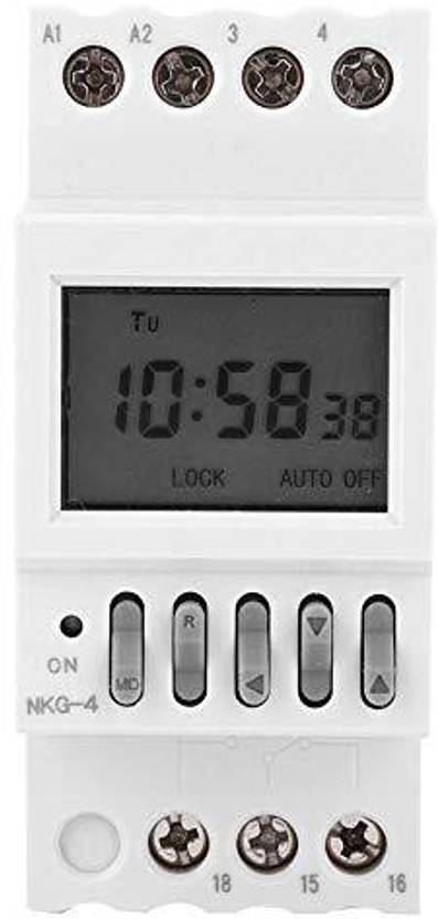 Blackt Electrotech BT41BL Din Rail Digital Timer Switch For School Bell, Street Lights, Factory ...