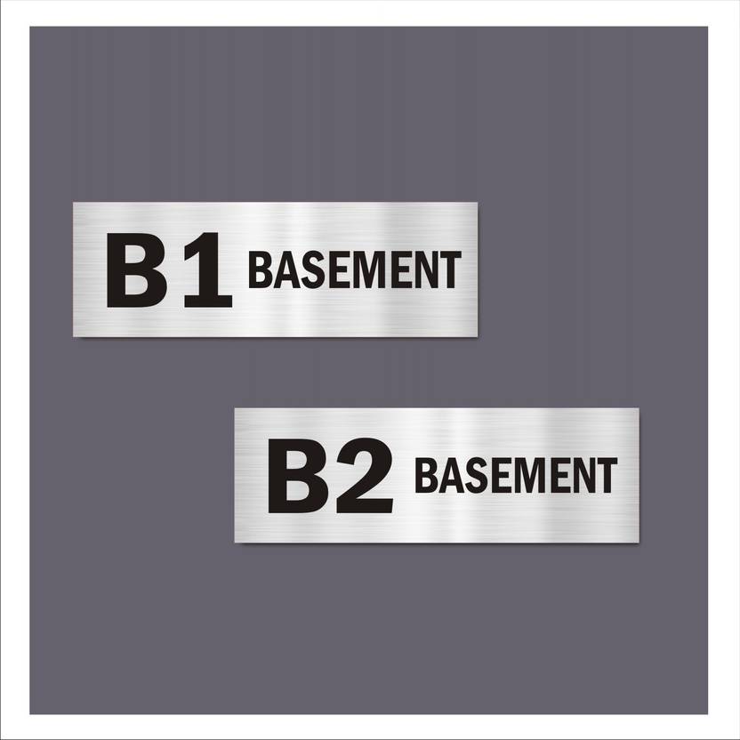 Mindcraftz Basement Floor Sign Board Silver Color Emergency Sign Price ...