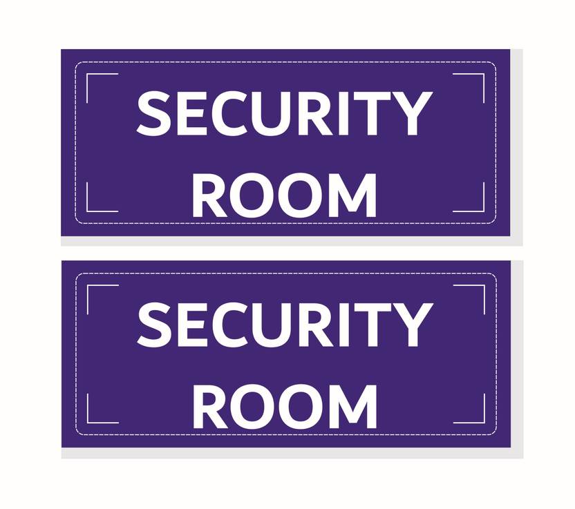 GOODPRINTZONE security room sign board Size 5" X 12" Inch Pack Of 2 Pce ...