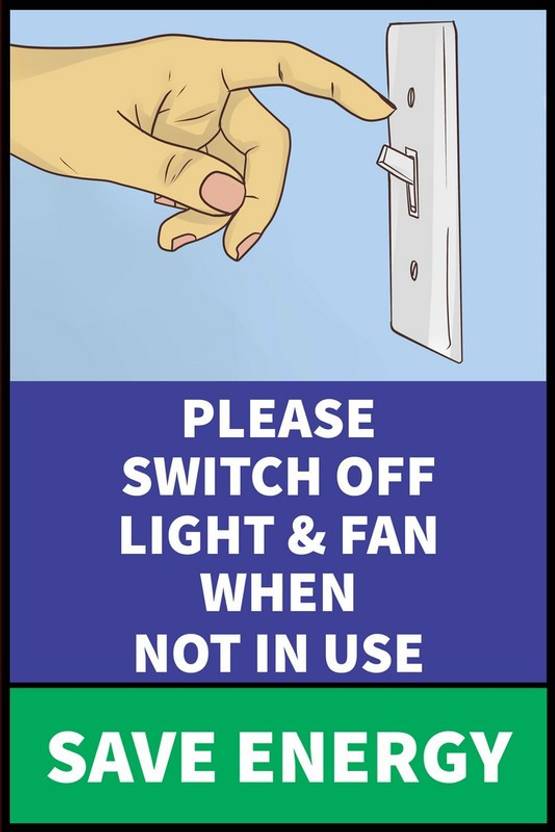 VAAIMAI Please Switch Off The Light and Fan When Not In Use Sticker ...