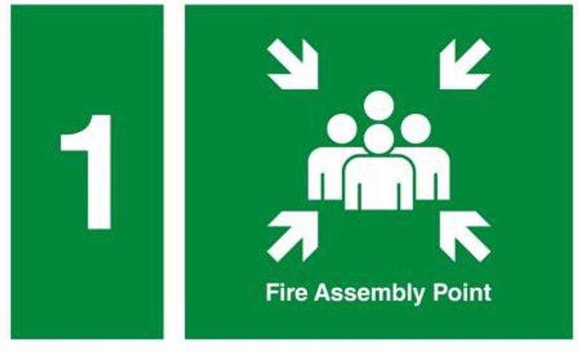 RLDigitalUnits FIRE ASSEMBLY POINT SIGN BOARD Emergency Sign Price in ...