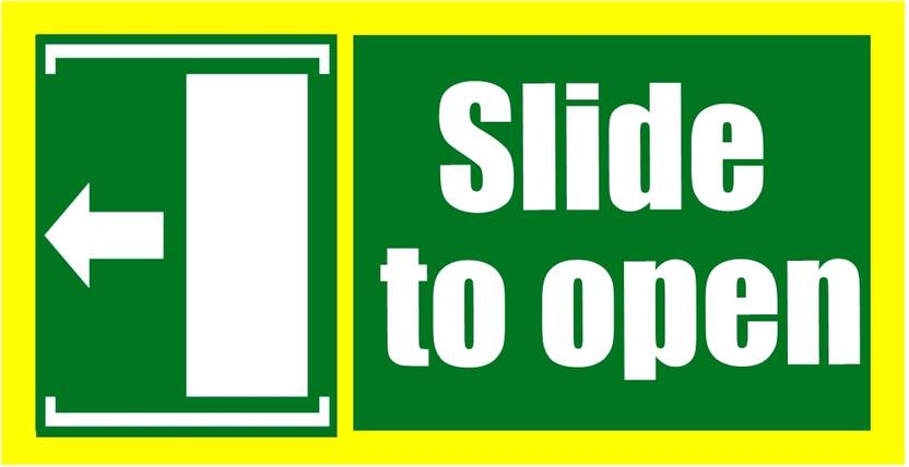 Ordershock Slide To Open Left Sign Board For Office, Hotel, Mall ...