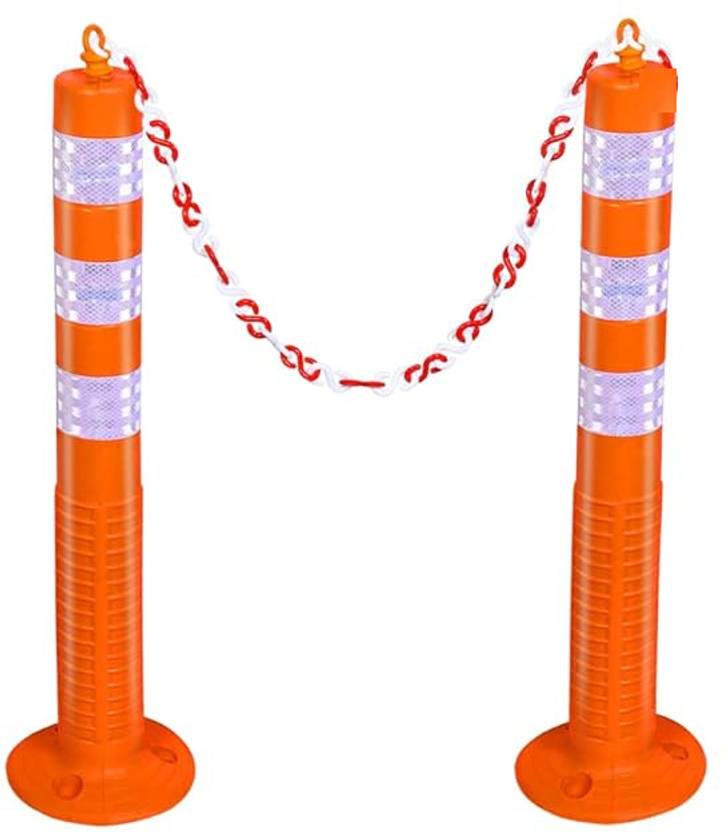 Themujtaba spring post Bollard Barrier Parking Block( set ) Plastic ...