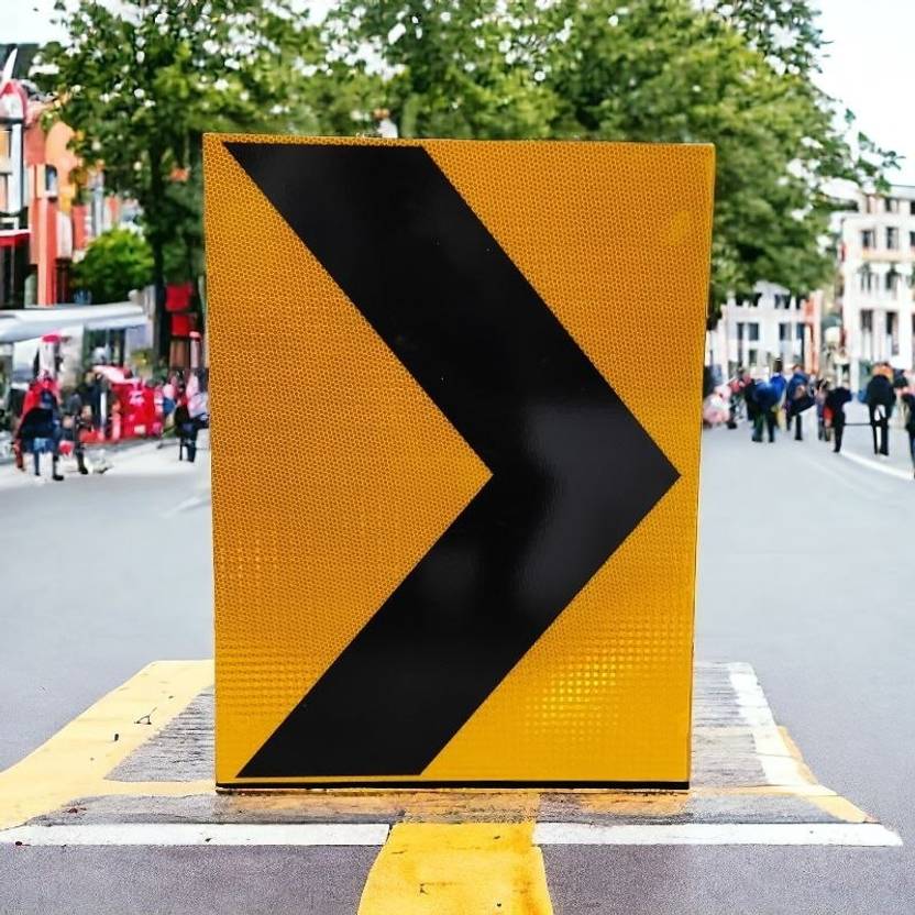 Signved Chevron Sign Board, Road Safety Signage, 2 X 1.5 Feet Emergency ...