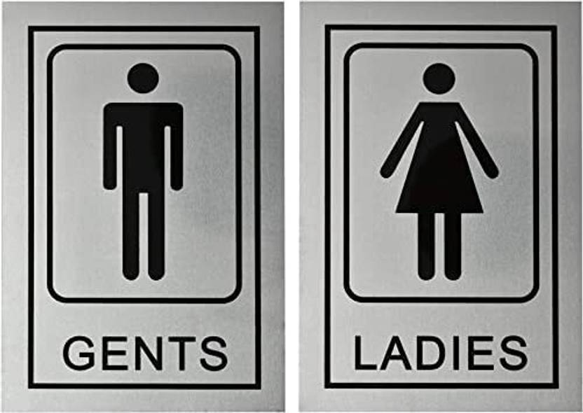 URBAN BOX Ladies Gents Signage Adhesive Sticker for toilet,Restroom ...