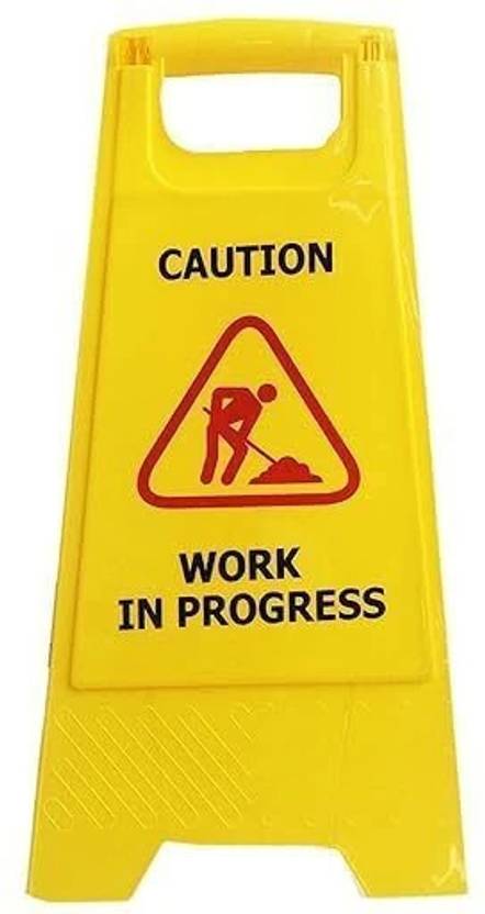 SOLACE HYGIENE Work in Progress Safety Sign Board for Construction ...