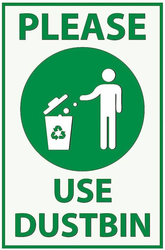stylishdecor PLEASE USE DUSTBIN Emergency Sign Price in India - Buy ...