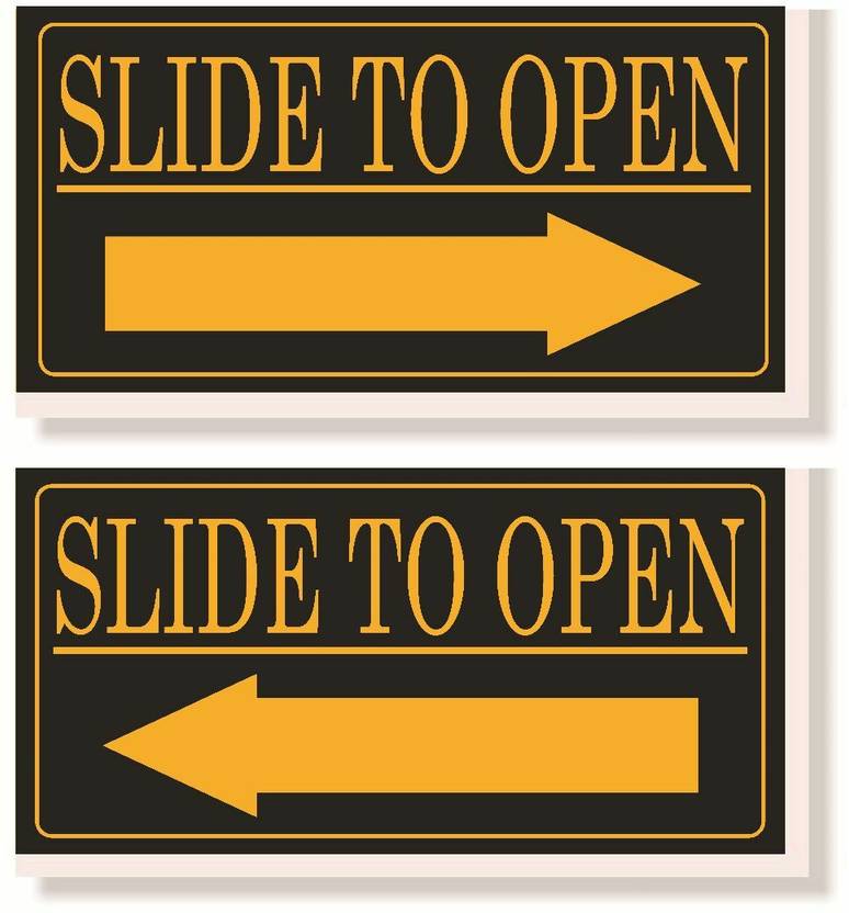 GOODPRINTZONE Slide To Open Signage Size 4"X 8" Inch Pack Of 1 Set ...