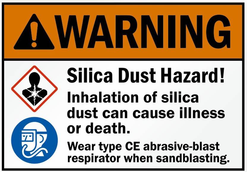 RL DIGTITAL UNITS WARNING SILICA DUST HAZARD SIGN BOARD Emergency Sign ...