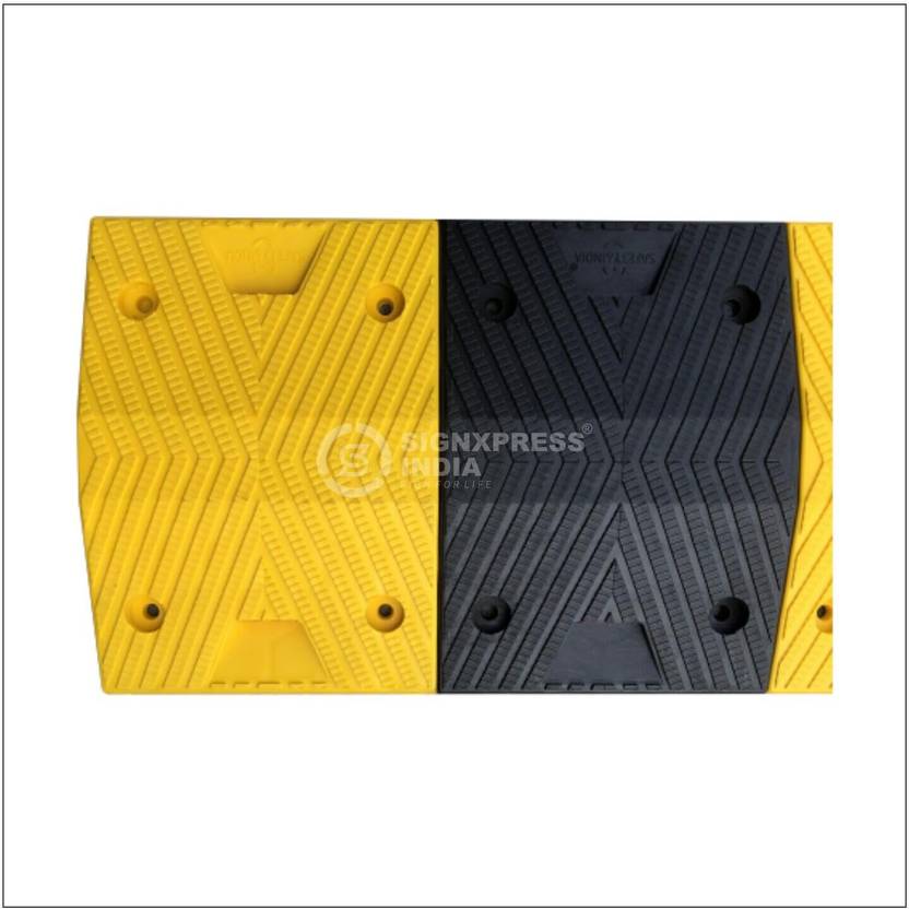 Signxpress Speed Breaker Yellow Black Combo 1 Meter Pack of 4 pcs with ...