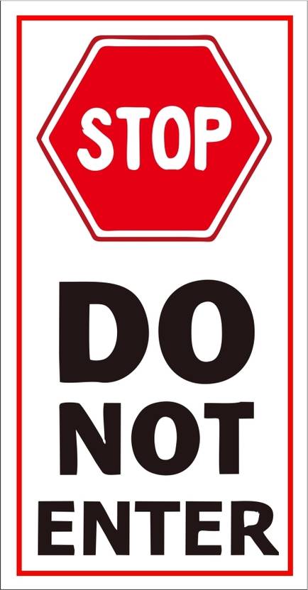Ordershock Stop Do Not Enter Sign Board Multicolor Sunboard 7.6x4 Inch ...