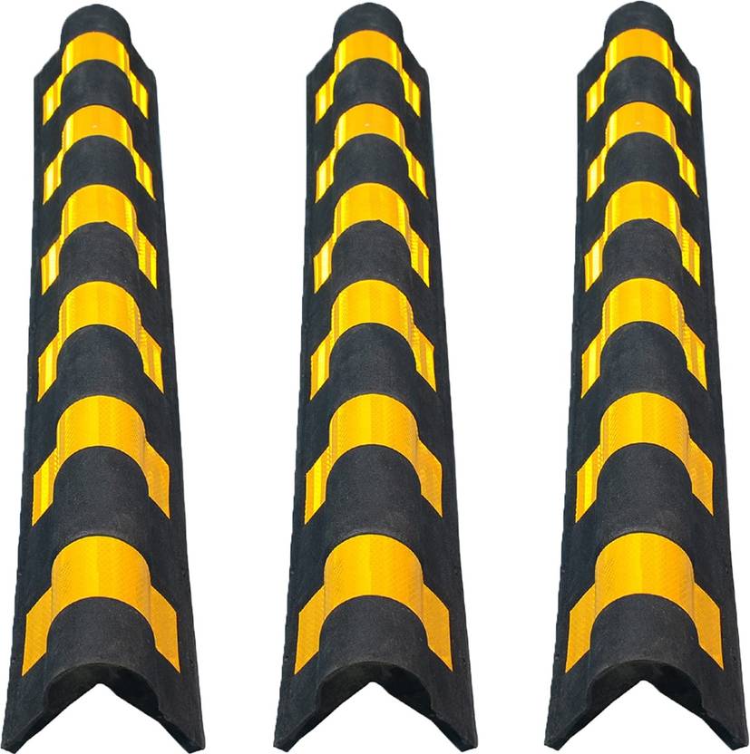 Ladwa 1000 mm 3 Pieces Parking Safety Pillar Guard, Rubber Corner ...