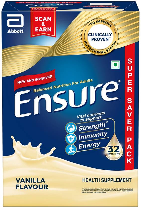 ENSURE Clinically Proven Nutritional Drink For Adults Price in India ...