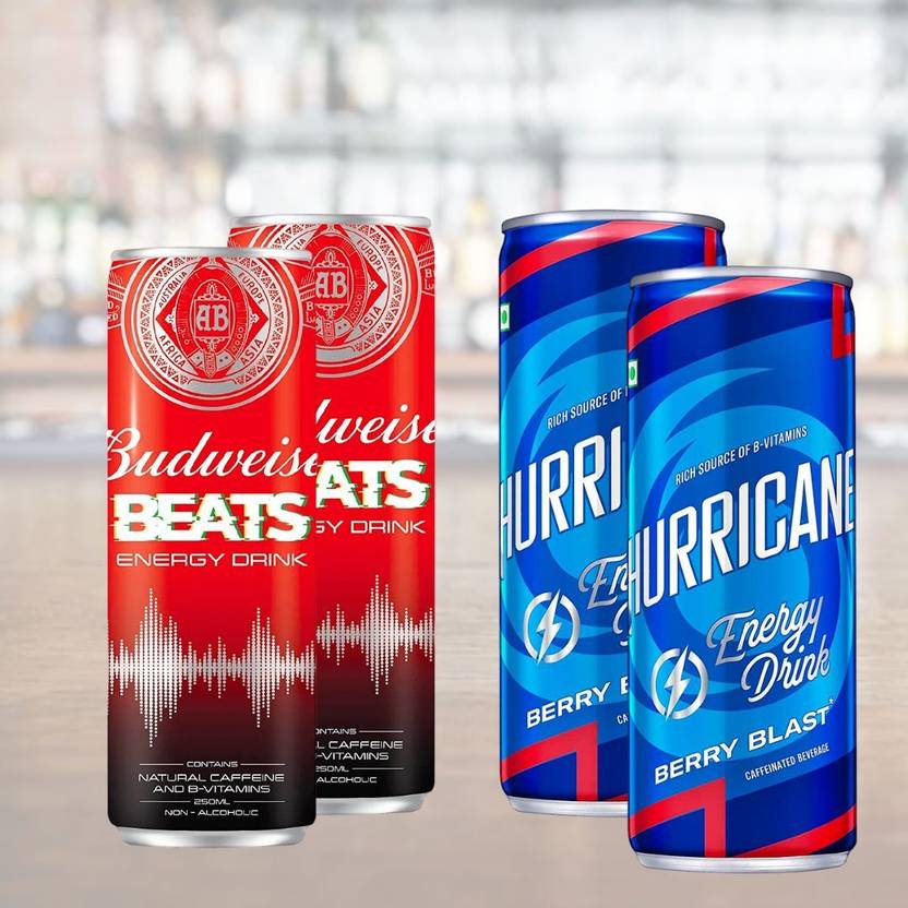 Budweiser Hurricane Energy Drink and Beats Energy Drink Energy Drink ...