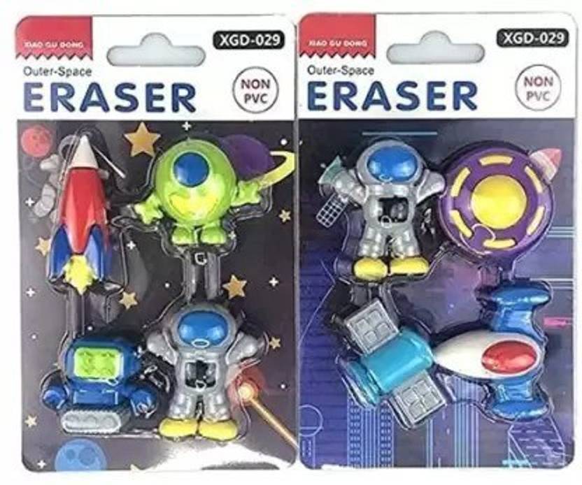 Flipkart.com | GVP Toys Space Theme 4 in 1 Eraser Set for Kids Birthday ...