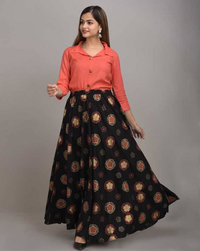 Lamba Creations Women Ethnic Top Skirt Set - Buy Lamba Creations Women ...