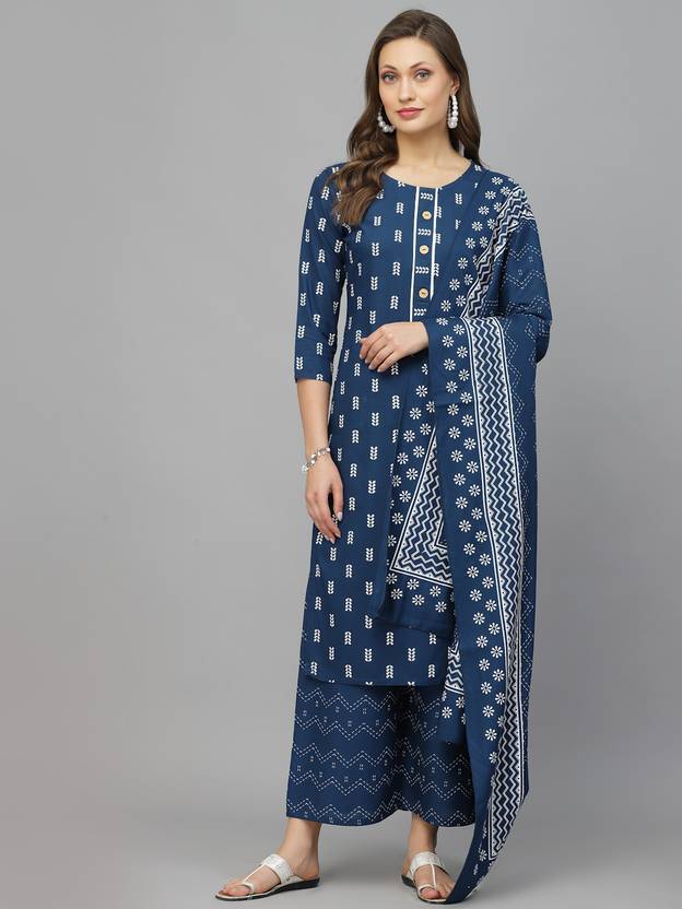 Jaipuri Bunaai Women Kurta Palazzo Set - Buy Jaipuri Bunaai Women Kurta ...