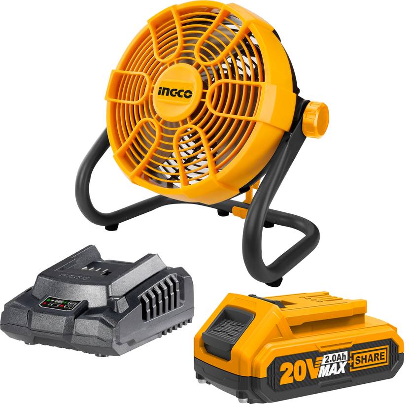 INGCO 20V Lithium-ion Fan With Battery and Charger 300 mm Exhaust Fan ...