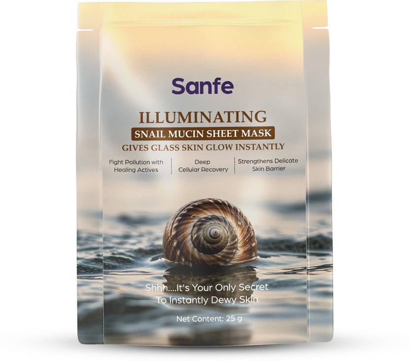 Sanfe Illuminating Snail Mucin Sheet Mask for Glass Skin Glow - Price ...