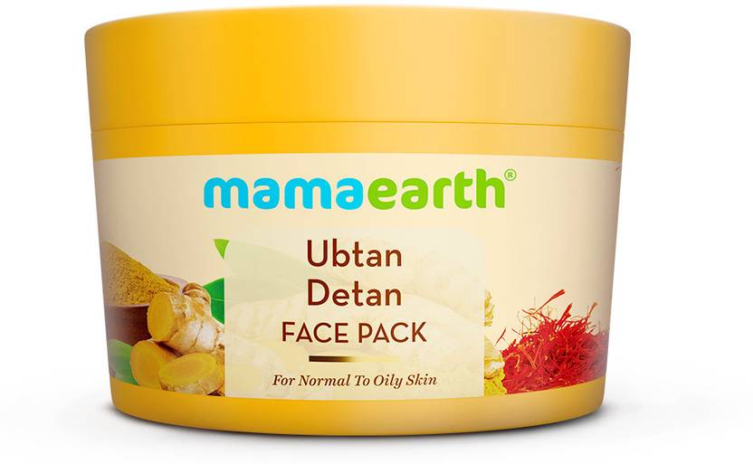 Mamaearth Ubtan Detan Face Pack with Turmeric & Natural Saffron for Normal to Oily Skin - Price ...