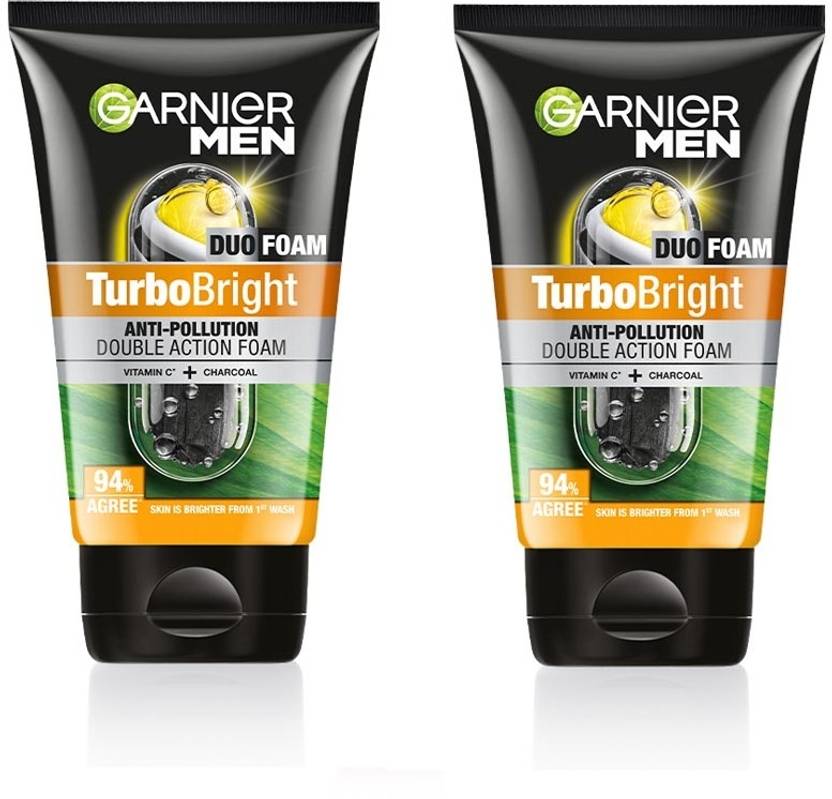 Garnier Men Turbo Bright Double Action,Anti Pollution with Charcoal and ...