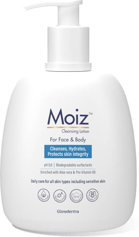 MOIZ Cleansing Lotion | Gentle Skin Cleanser| pH 5.6 | Soap, Paraben ...