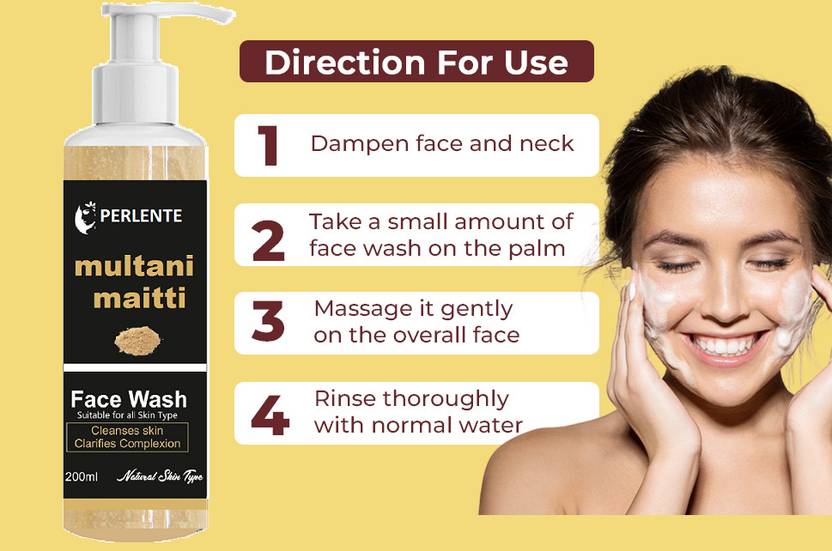 PERLENTE Multani Mitti Pimple & Acne removal Face Wash - Price in India ...