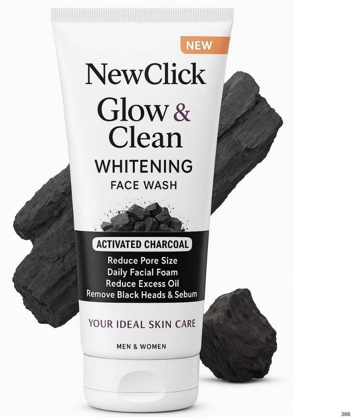 NewClick Glow & Clean Charcoal Facewash Essence Revive Face Wash ...