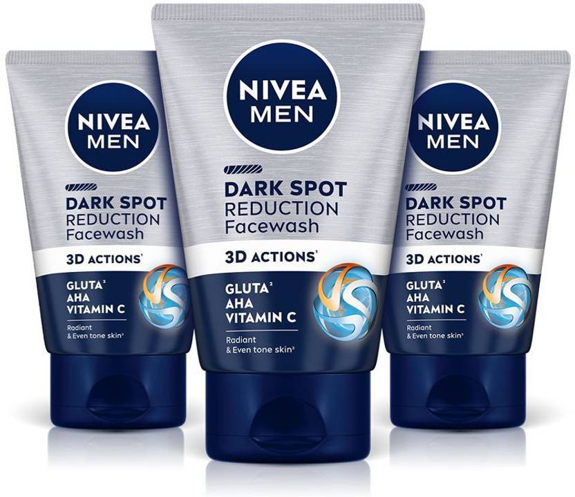 Nivea Men Dark Spot Reduction Cleanser Combo, with Vitamin C, AHA, For ...