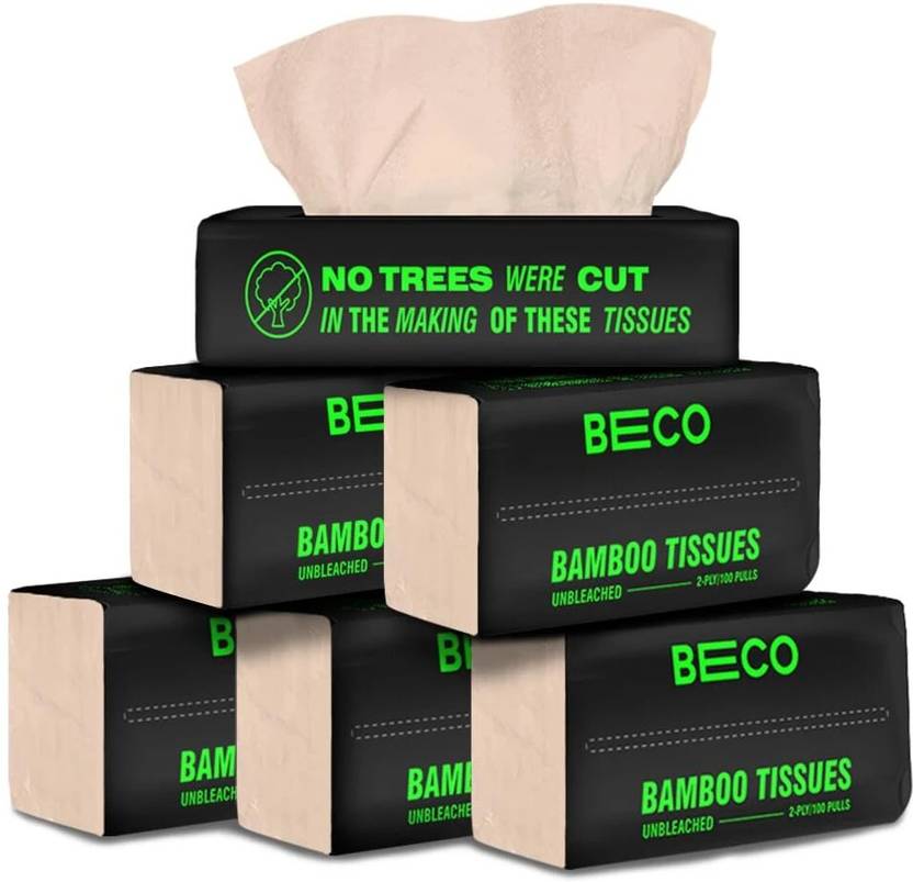 Beco Bamboo Super Soft Facial Tissue 100 Pulls-2 ply 100% Natural ...