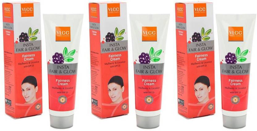 VLCC Insta Fair & Glow Premium Fairness Cream With SPF 15 Combo Pack of ...