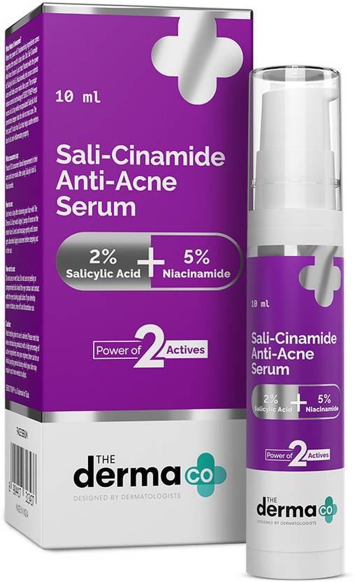 The Derma Co Sali-Cinamide Anti-Acne Face Serum with 2% Salicylic Acid ...