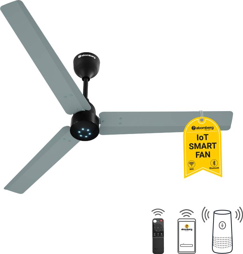 Atomberg Renesa Smart Ceiling Fan 5 Star 1200 mm 3 Blade Ceiling Fan ...