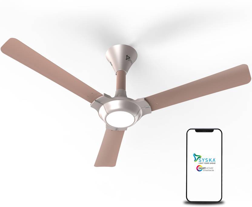 Syska ORB-Pro 5 Star 1200 mm BLDC Motor 3 Blade Ceiling Fan Price in ...