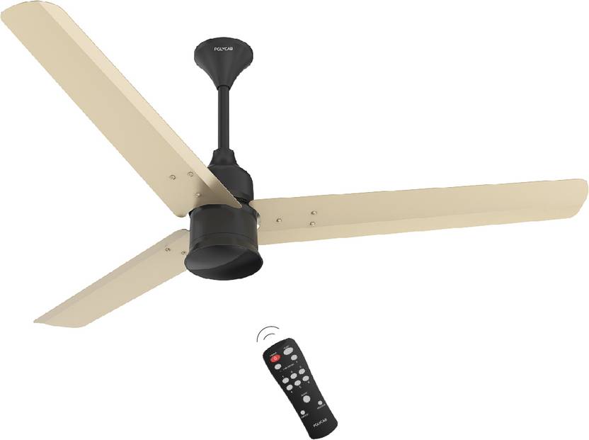 Polycab Silencio Mini BLDC 48C Ceiling Fan with Remote 1200 mm 3 Blade ...