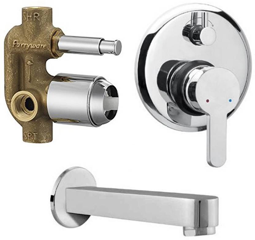 Parryware Concealed diverter Body With upper Trim with Plain wall spout ...